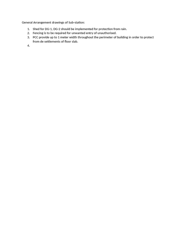 Observations General Arrangement Drawings of Substation | PDF