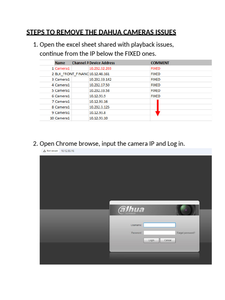 Steps To Remove The Dahua Cameras Issues | PDF