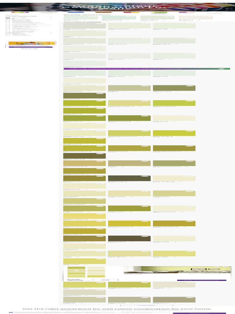 Asian Paints Green Colour Guide | PDF | Color | Interior Design