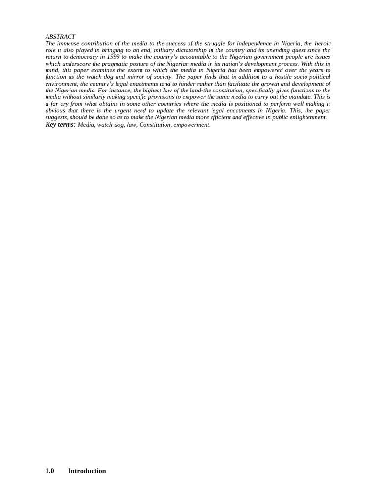 Abstract Journalist and Law | PDF | Defamation | Freedom Of Speech