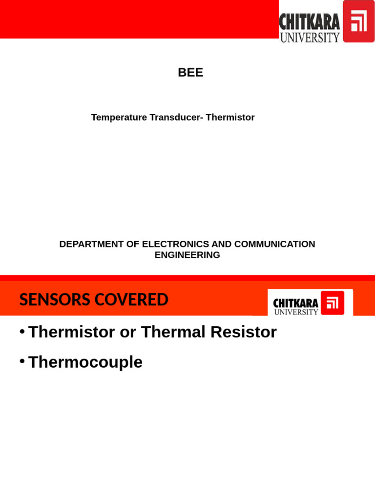 BEE Transducers Thermistor | PDF