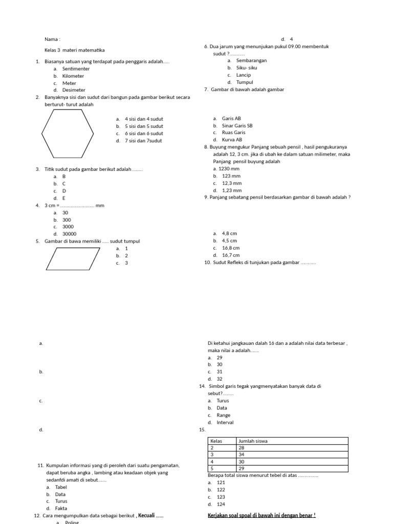 Soal mateMATIKA | PDF