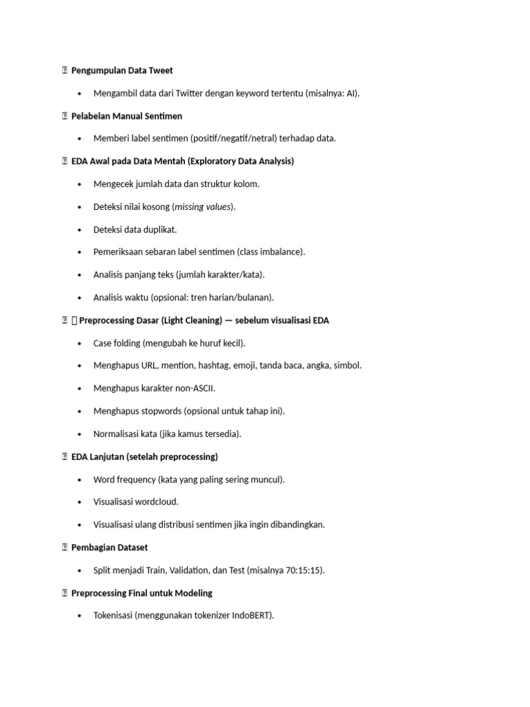 Analisis Sentimen Twitter dengan IndoBERT | PDF