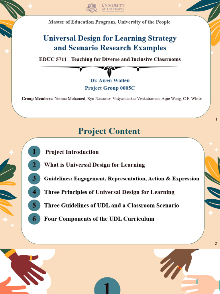 5711 - UDL Strategy and Scenario Research Examples | PDF | Educational ...