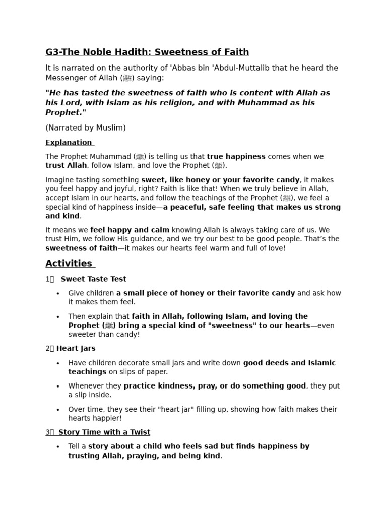 G3-Revision-cooperation Anf Sweetns Faith | PDF | Prophets And ...