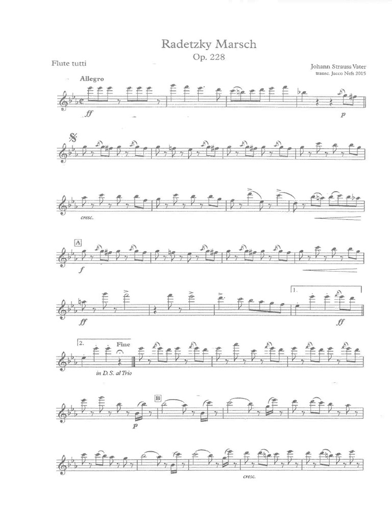 05 - Radetzky Marsch - Fluit Tutti | PDF