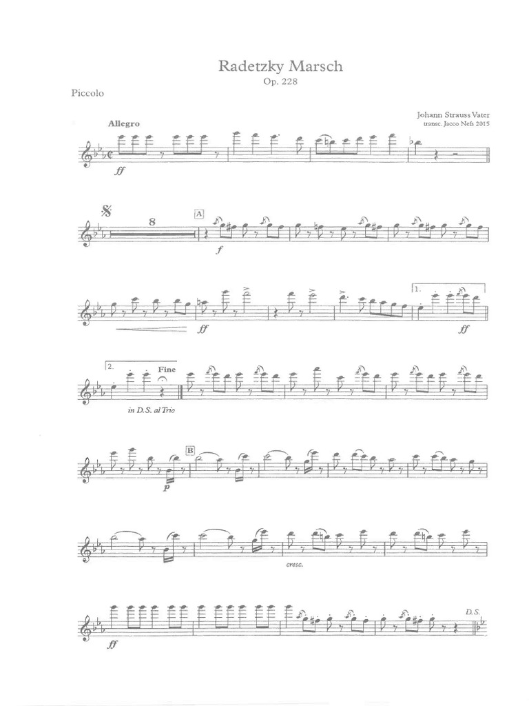 03 - Radetzky Marsch - Piccolo | PDF