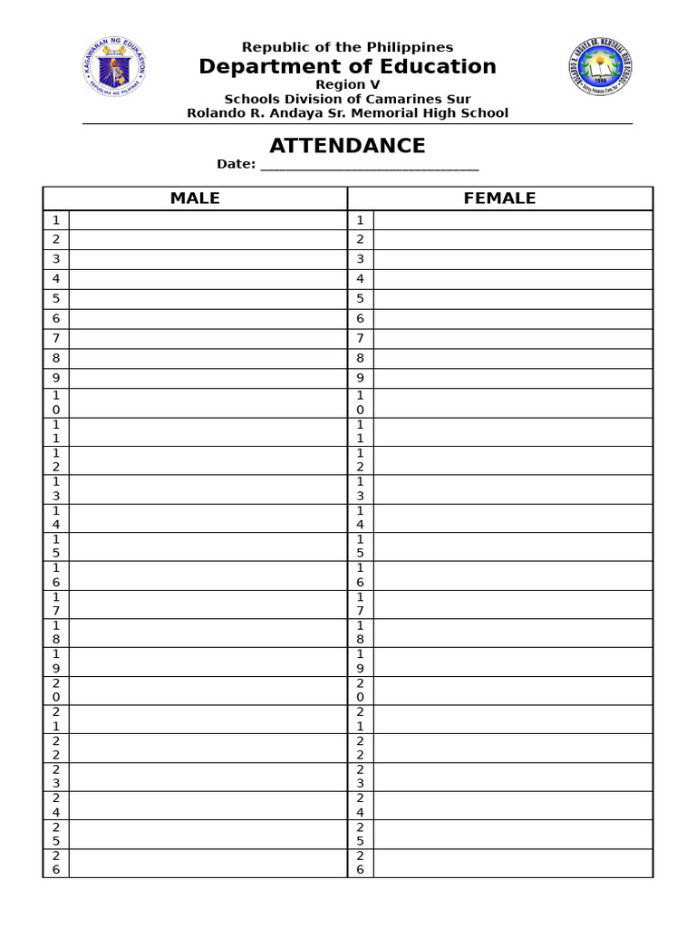 Attendance Sheet | PDF