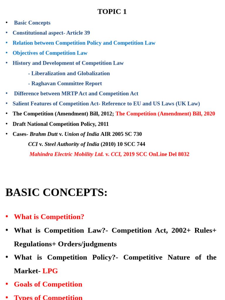 Competition Law Intro | PDF | Competition Law | United States Antitrust Law