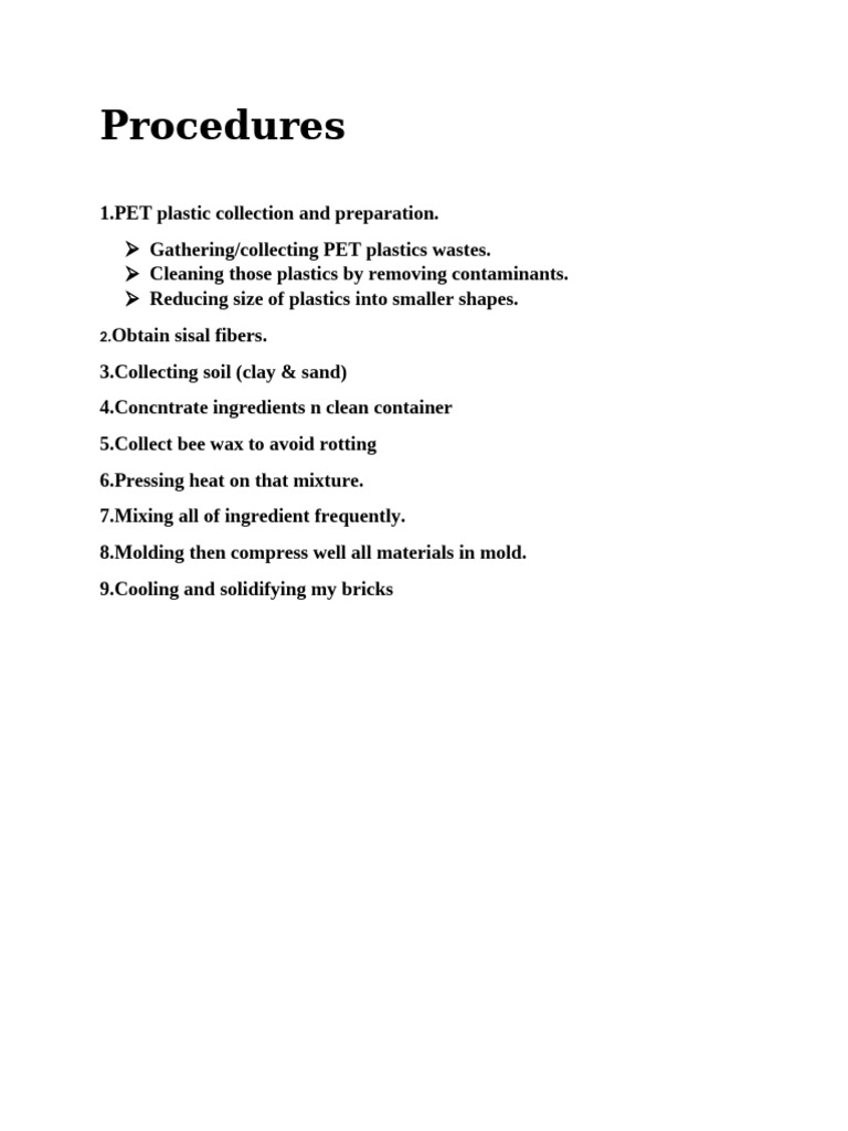 Procedures | PDF