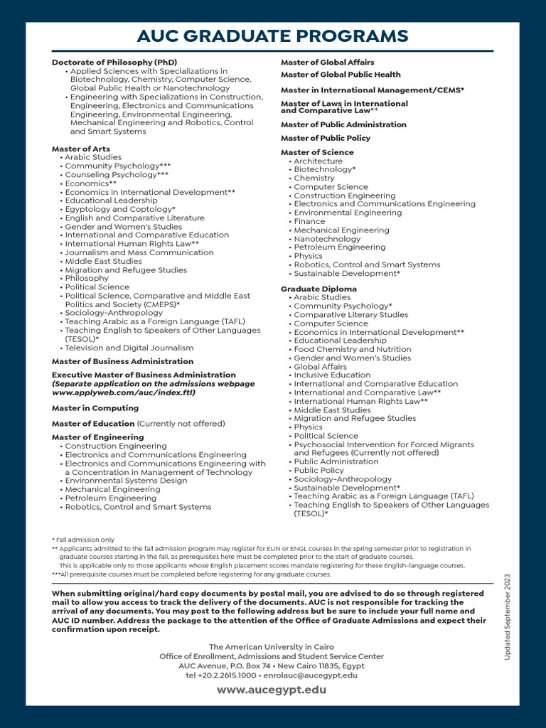 Graduate Programs 2024-2025 Updated | PDF | Engineering | Science