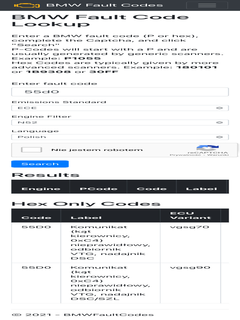 BMW Fault Code Lookup - BMWFaultCodes | PDF