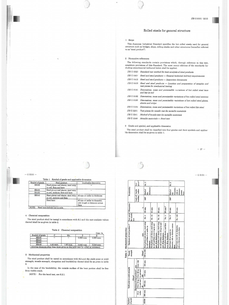 Jis g03101 Dcs | PDF