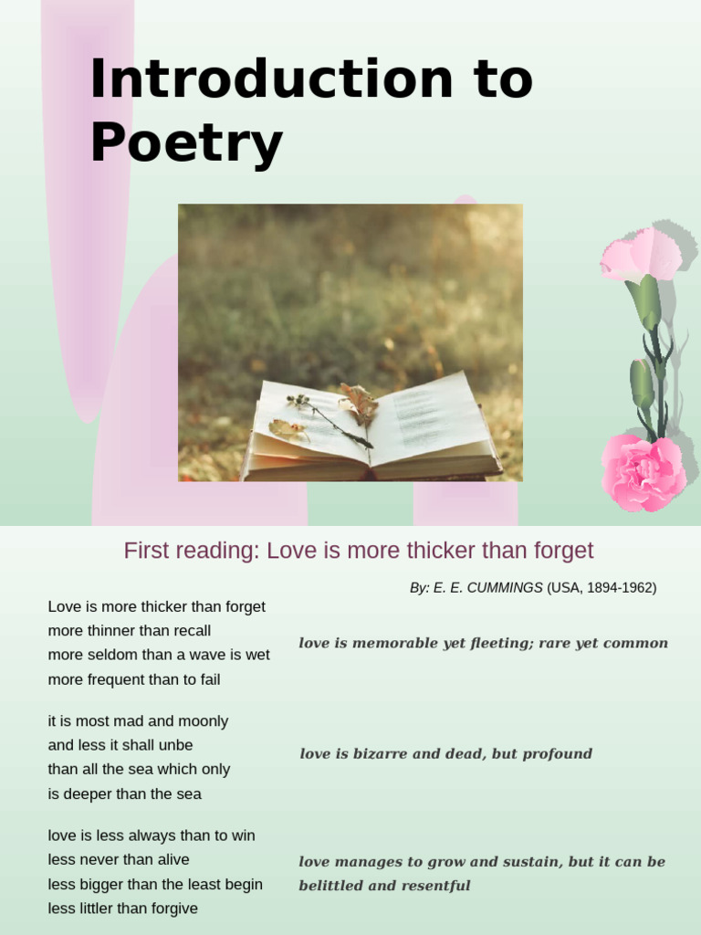 Introduction To Poetry | PDF | Metre (Poetry) | Poetry
