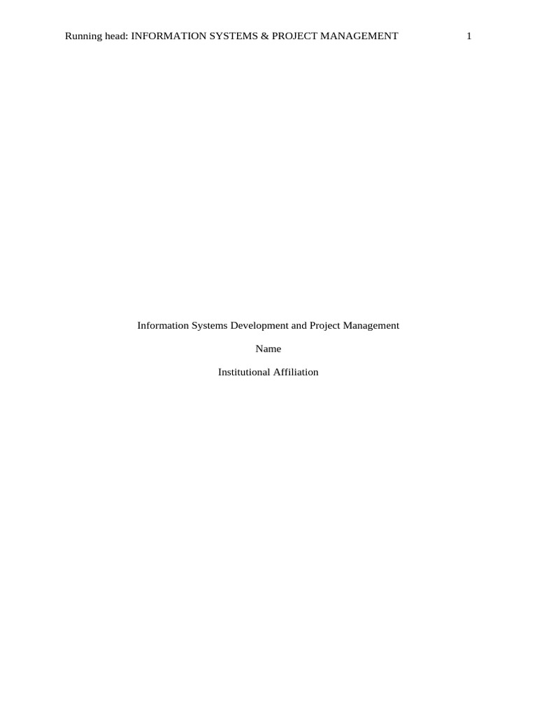 Information Systems Development and Project Management | PDF | Software Development Process ...