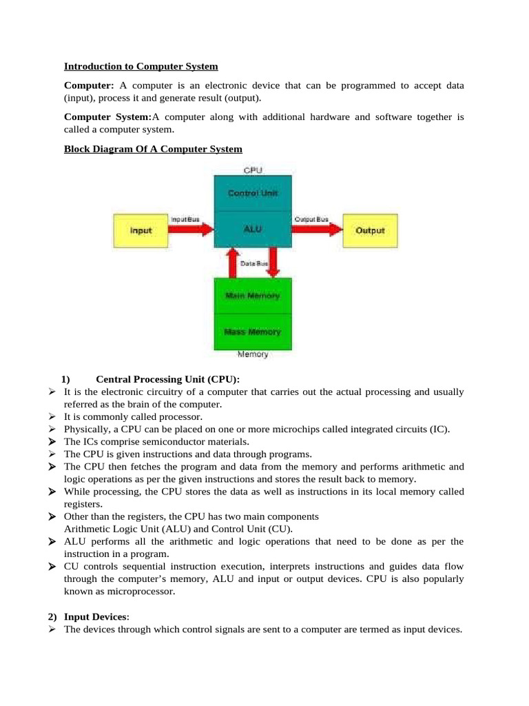 Introduction To Computer System 1718533021 3 | PDF | Computer Data Storage | Central Processing Unit