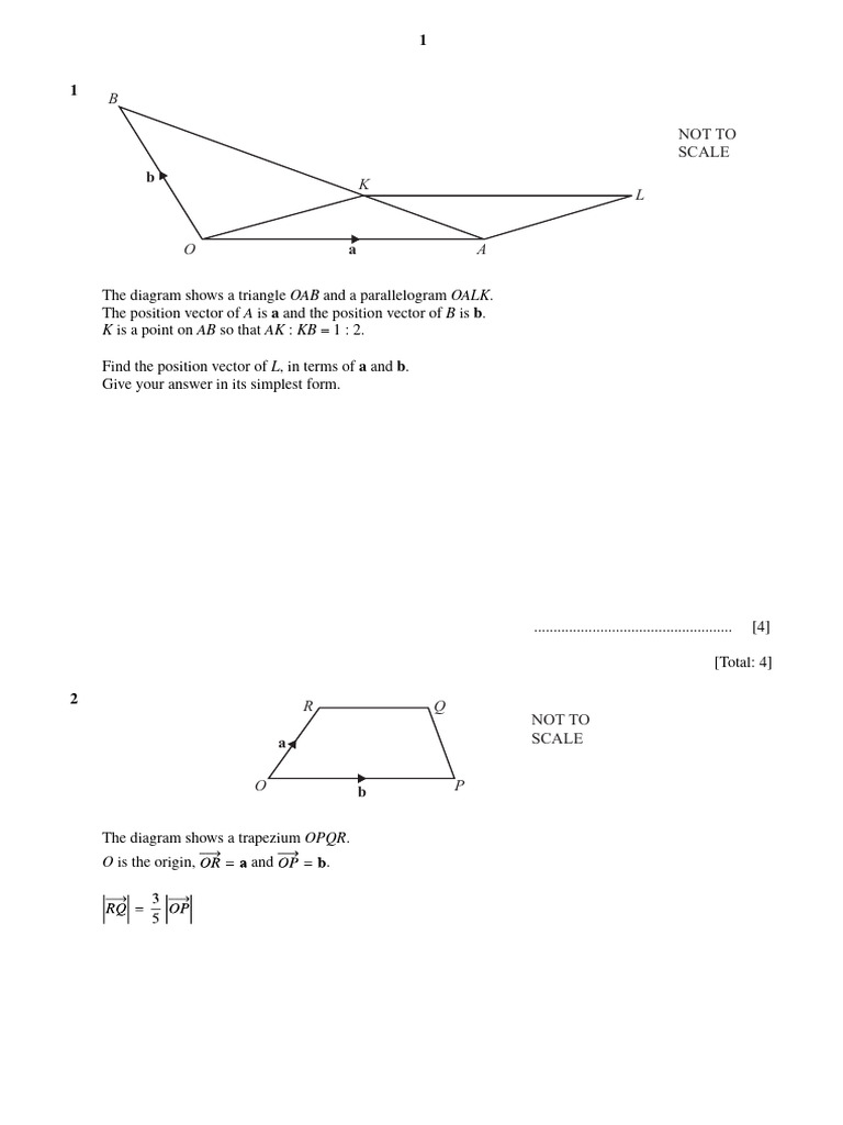 Vectors Worksheet | PDF | Euclidean Vector | Line (Geometry)