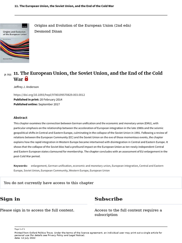 11 The European Union The Soviet Union A | PDF