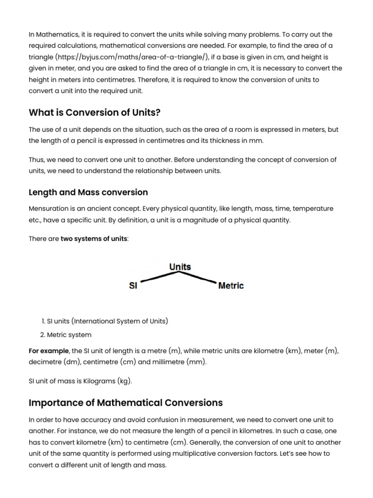 Class 6 Units Conversion of Weight 1 | PDF | International System Of ...