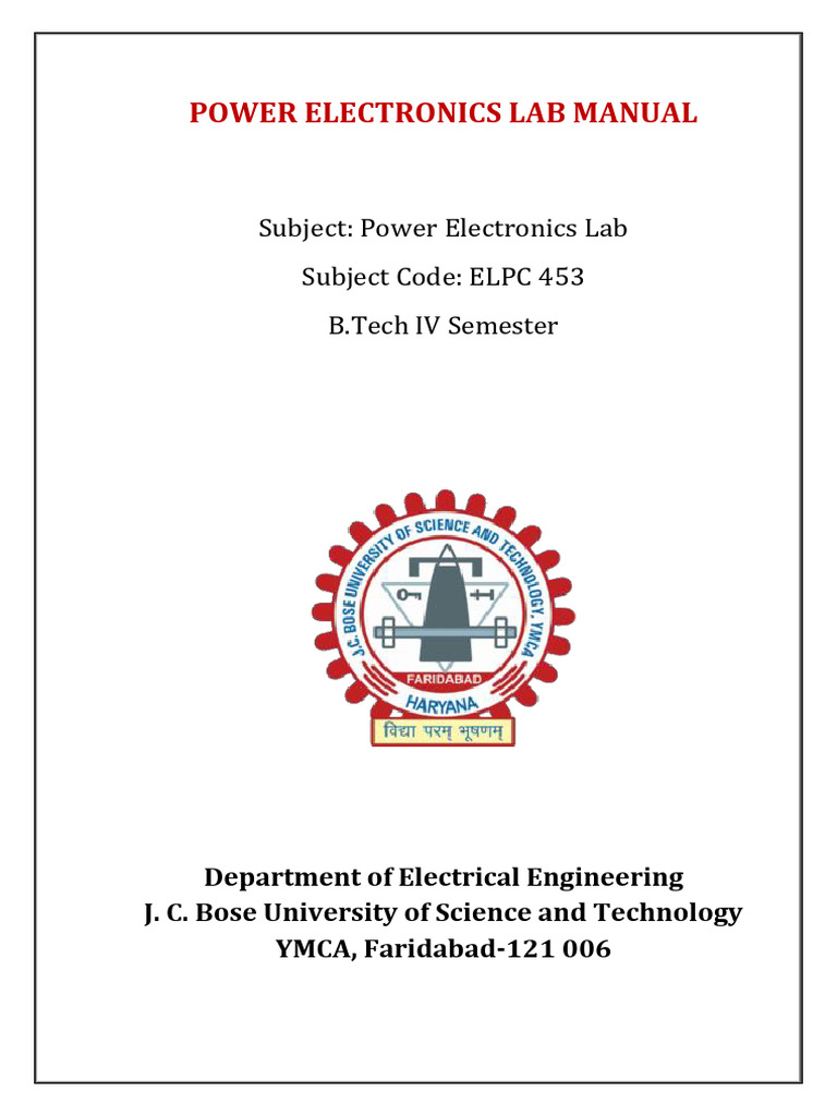 Power Electronics Final Manual | PDF | Power Inverter | Rectifier
