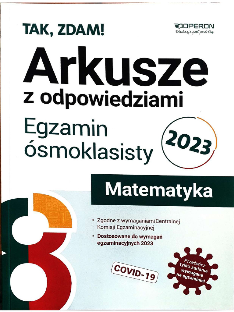 Tak, Zdam! OPERON - Arkusze E8 Matematyka | PDF