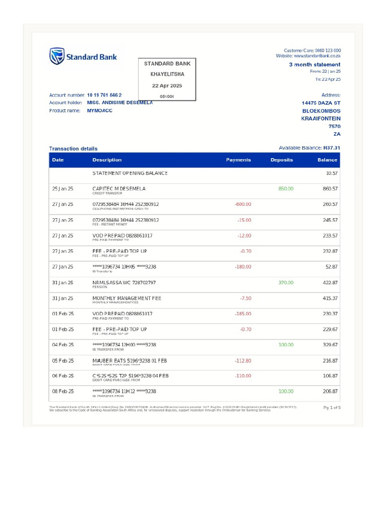 STD Bank | PDF