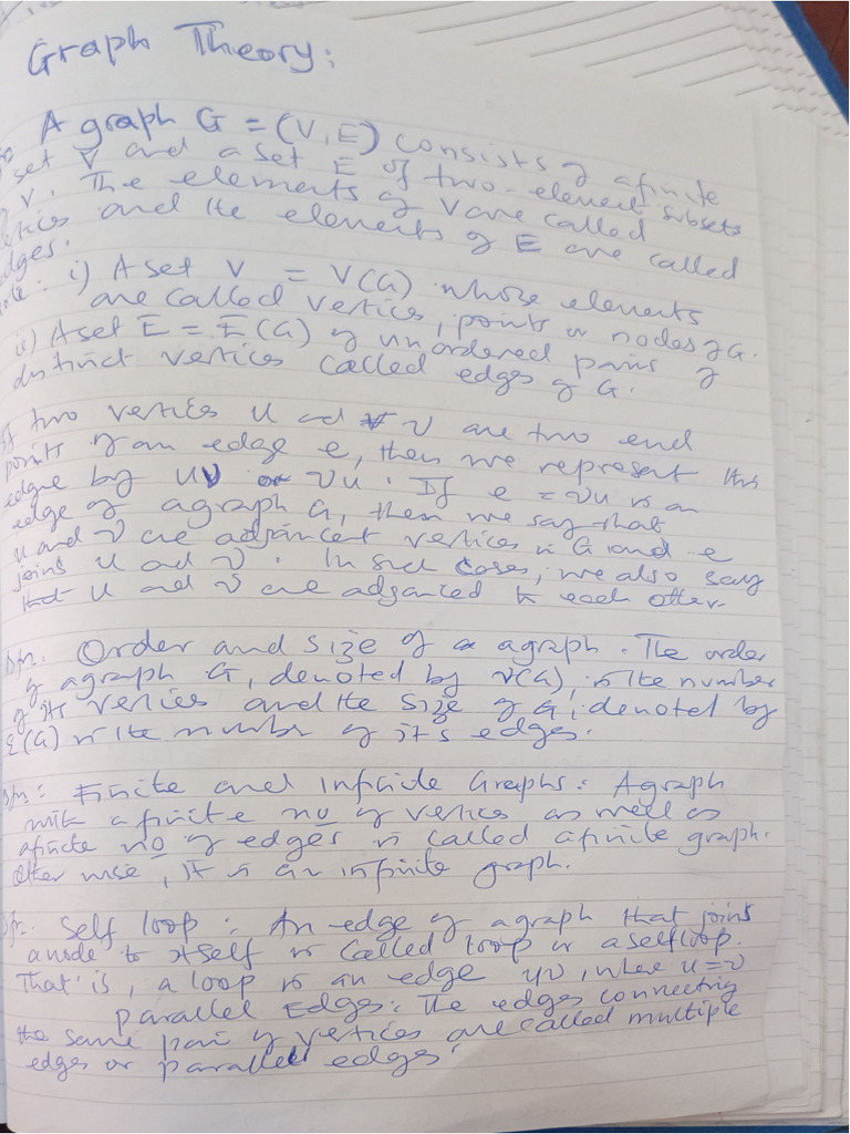 Maths Note Graph Theory | PDF