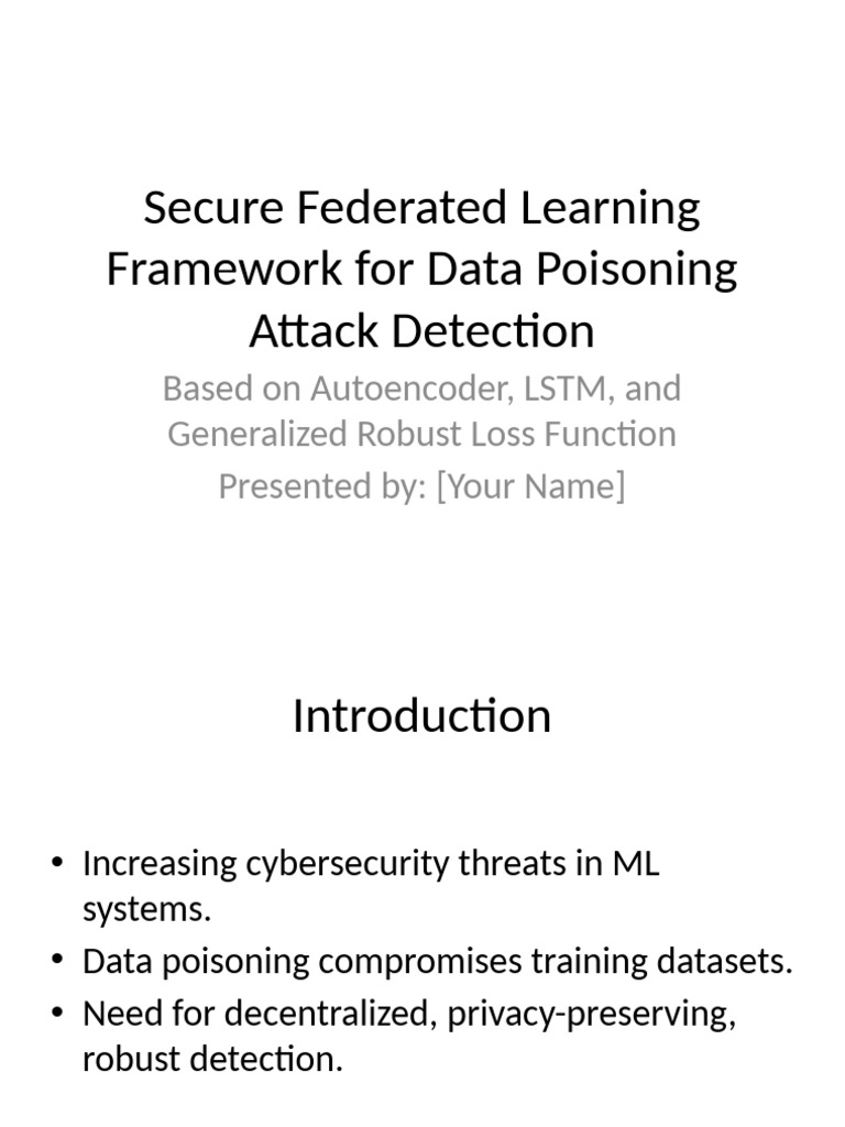 Secure Federated Learning Framework | PDF | Applied Mathematics | Artificial Intelligence