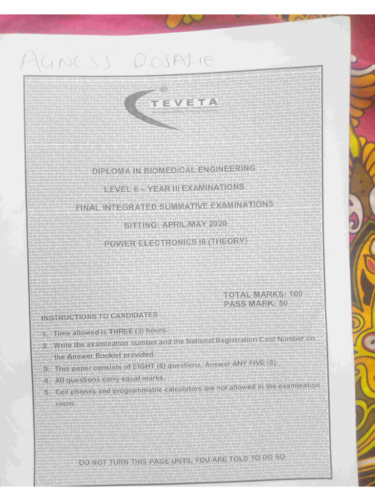 Power Electronics Past Papers | PDF