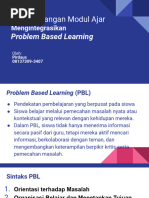 Sintaks Pembelajaran Problem Based Learning | PDF
