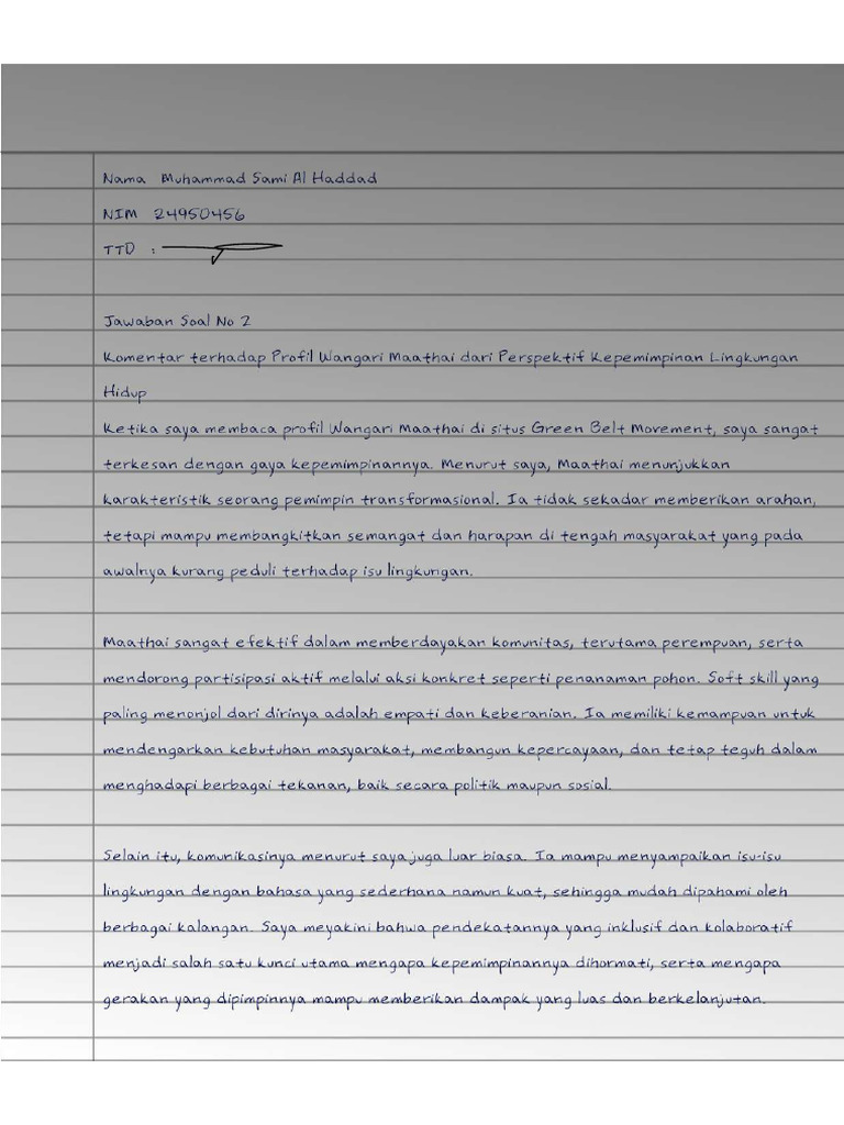 Leadership Pengelolaan Lingkungan - Muhammad Sami Al Haddad | PDF