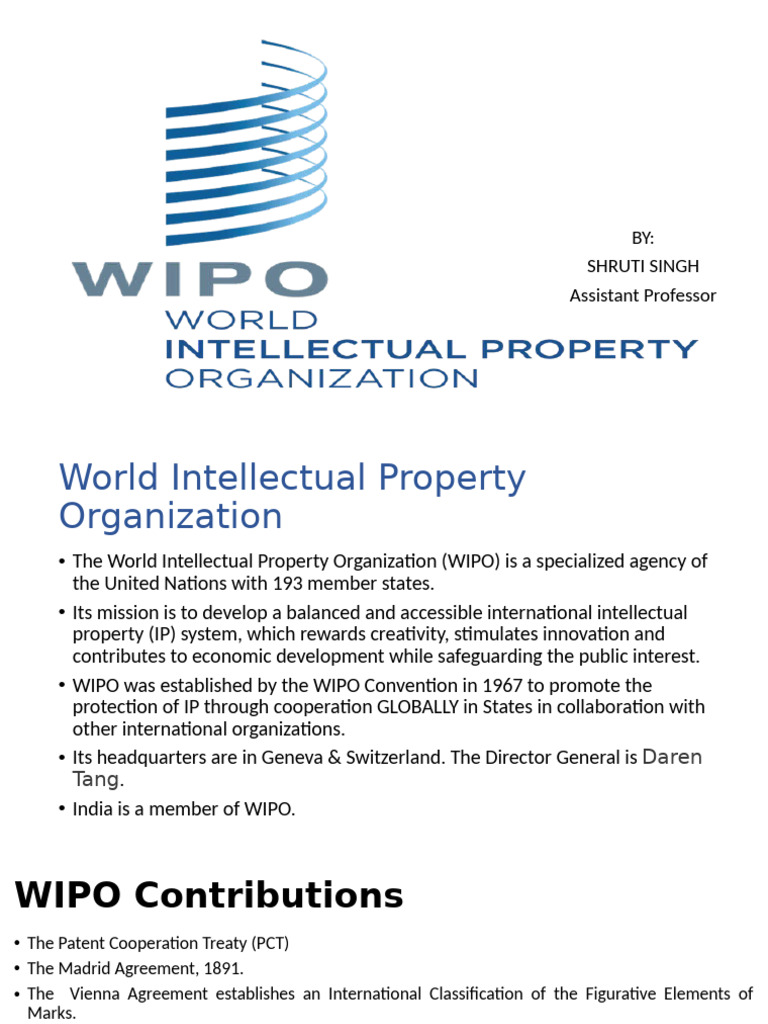 Overview of WIPO's Global IP Contributions | PDF