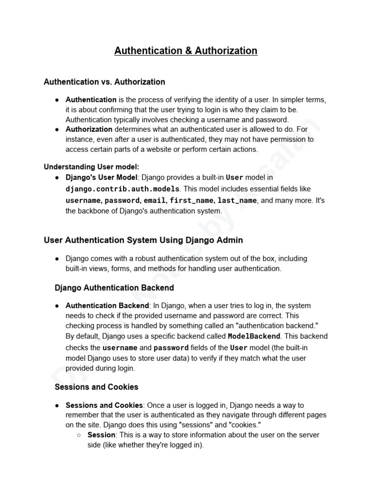 Authentication & Authorization | PDF | Login | User (Computing)