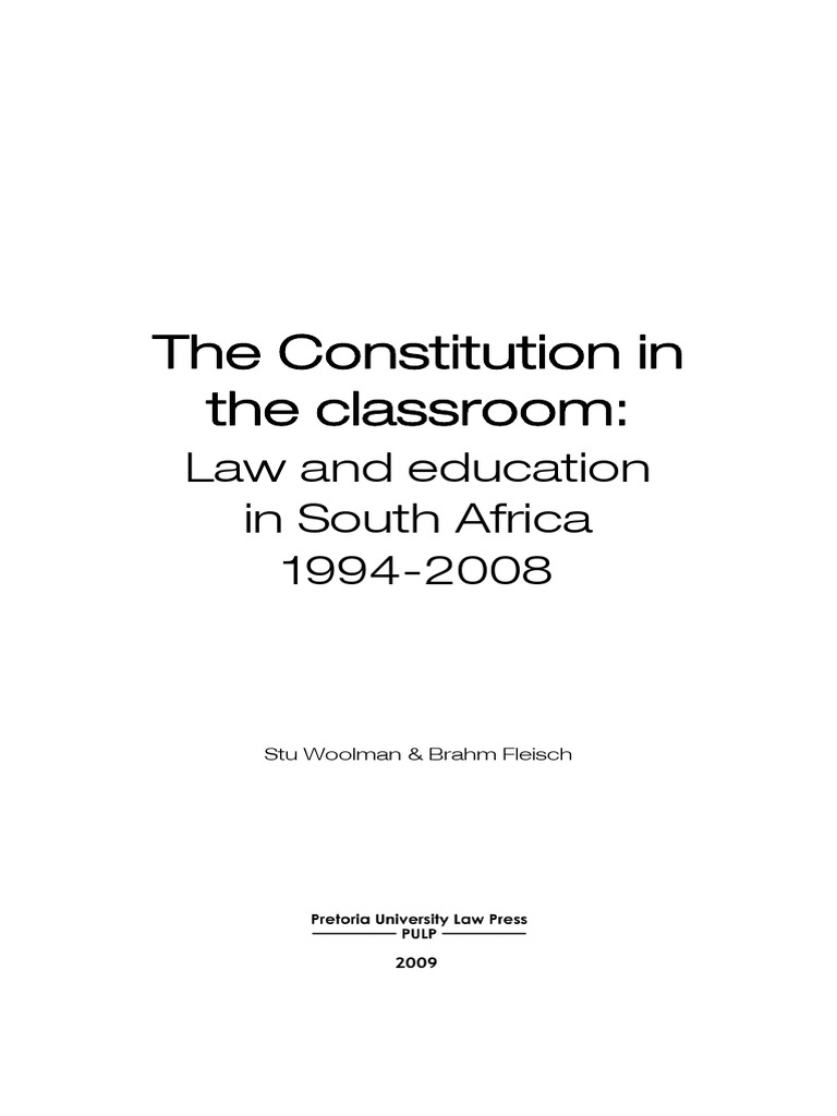 2009_constitution_classroom_law_education_south_africa | PDF | South ...