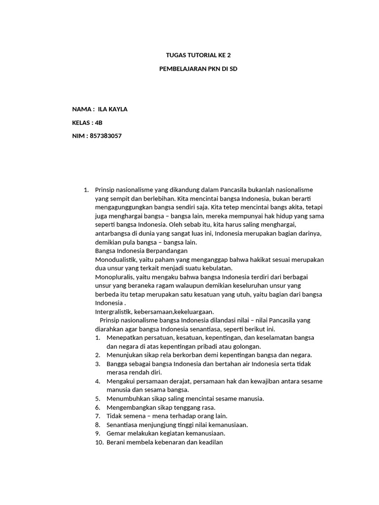 Tugas Tutorial Ke 2 PKN | PDF