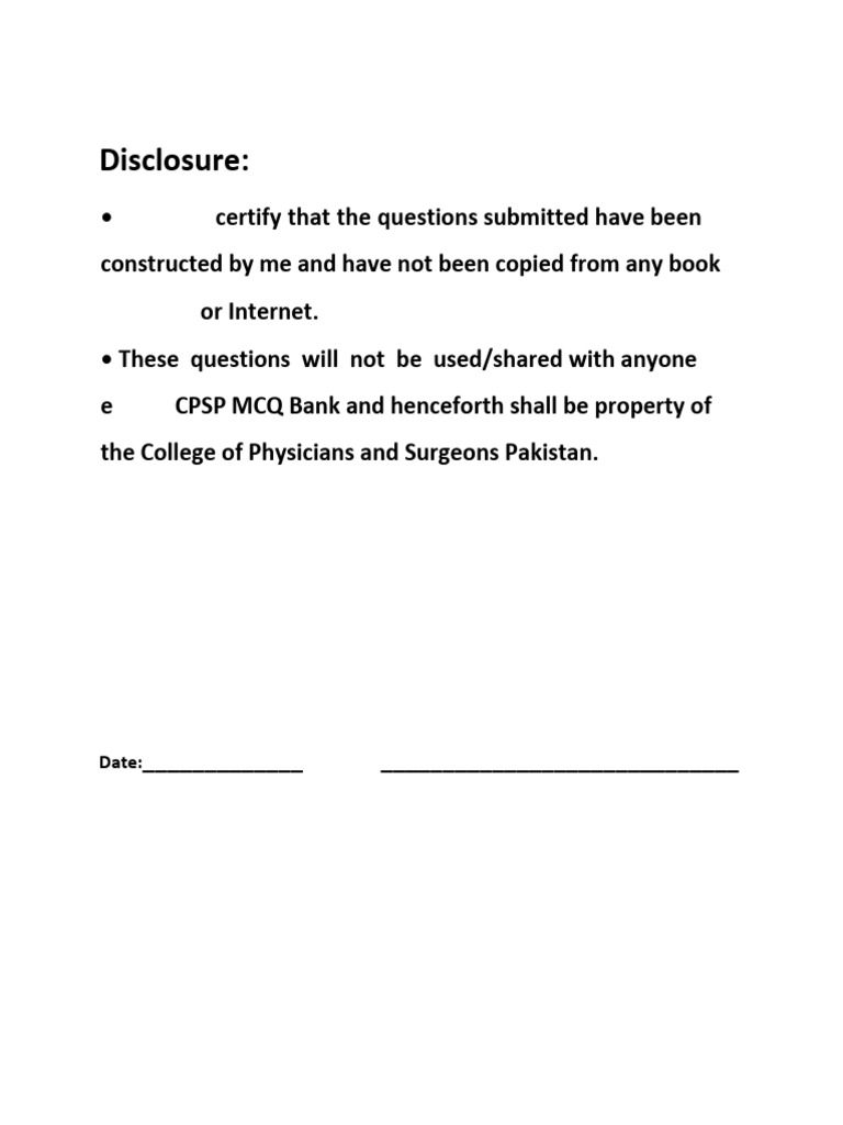 Disclosure CPSP | PDF