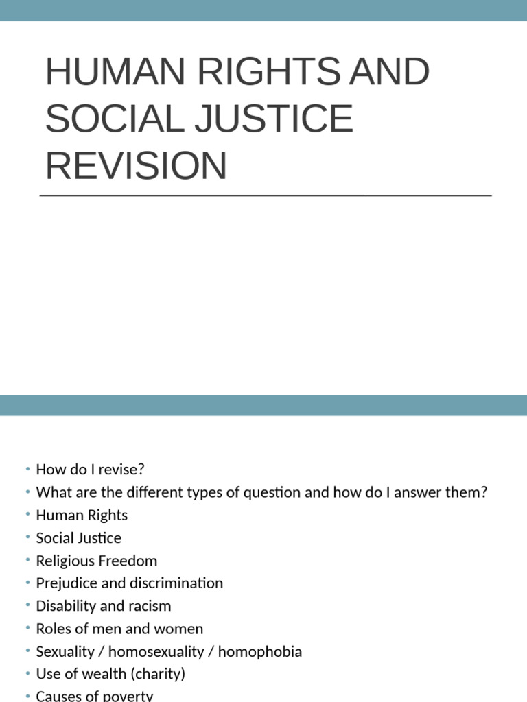 Human Rights and Social Justice Guide | PDF | Discrimination | Freedom ...