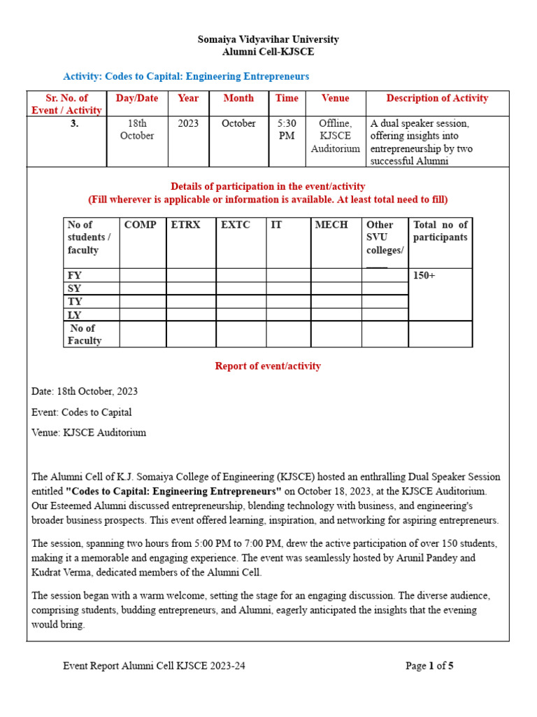 Codes To Capital Report SVU | PDF | Entrepreneurship | Corporate Jargon