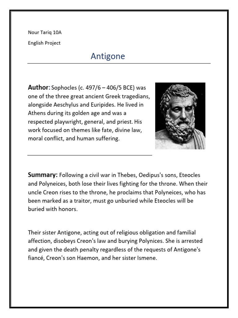 Antigone: Themes and Analysis | PDF
