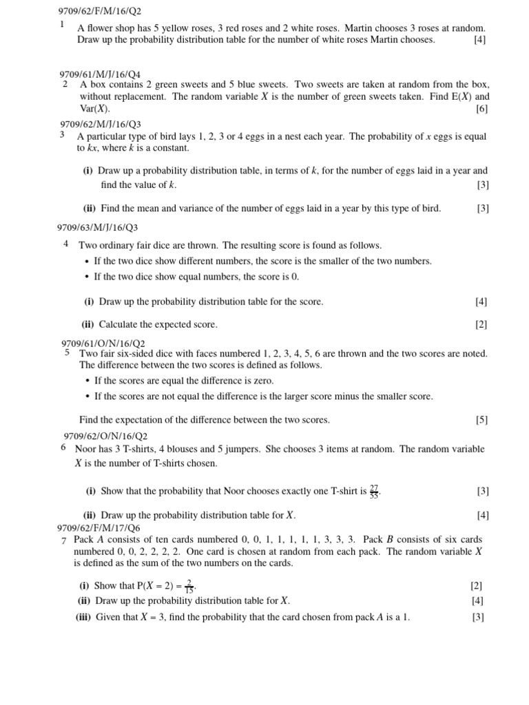 Chap 4 - Discrete Random Variable | PDF | Random Variable | Probability Distribution