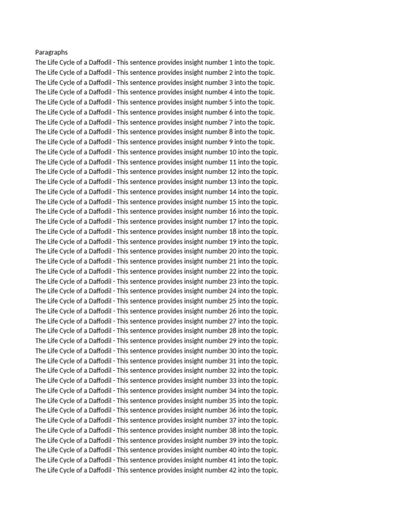 Daffodil Life Cycle Insights | PDF