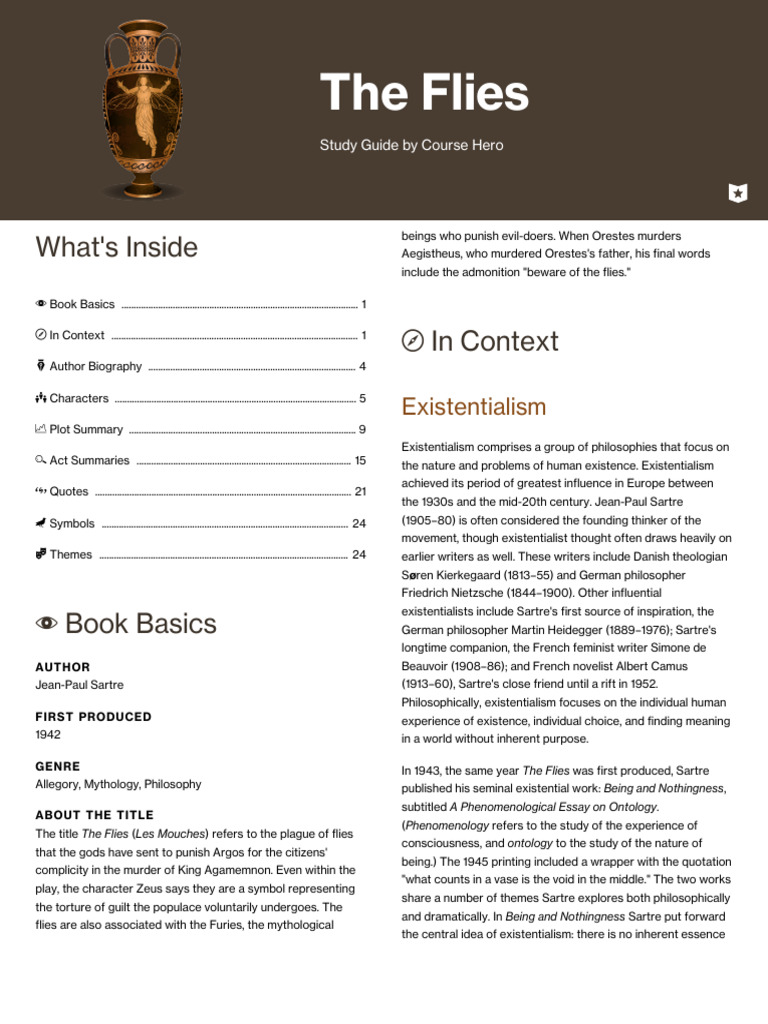 The Flies | PDF | Oresteia | Existentialism