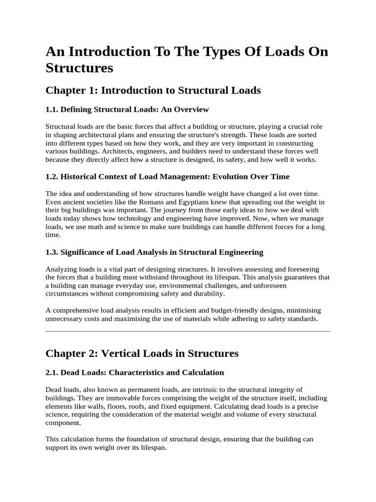 Types of Loads on Structures Explained | PDF | Structural Load | Force