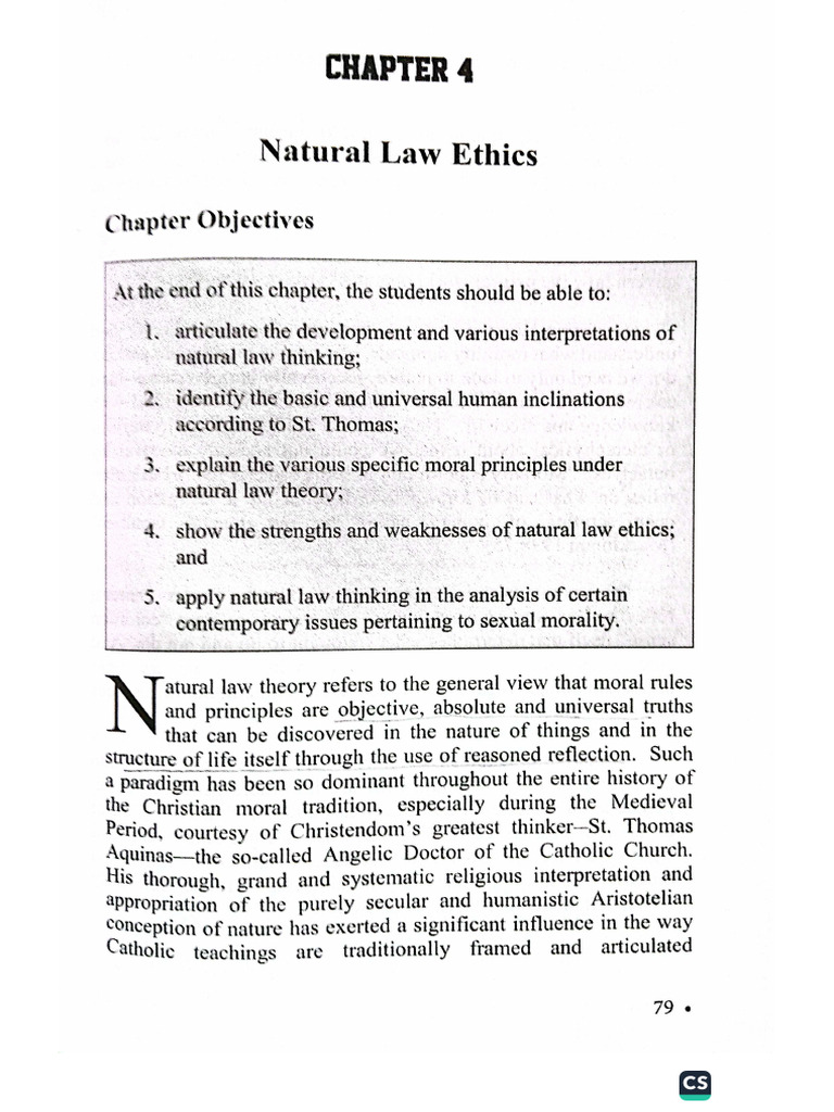 Natural Law Ethics | PDF