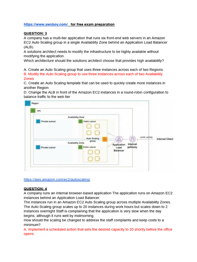 Batch 1 AWS Questions.pdf | PDF | Amazon Web Services | Computing