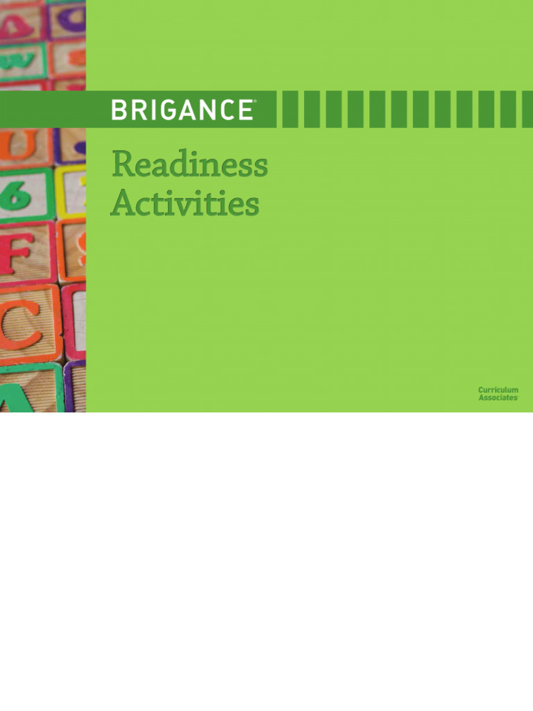 Brigance Ec Hs Readiness Activities Book Sample 2019 11854 | PDF ...
