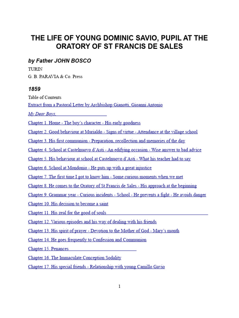 Savio | PDF | Mary, Mother Of Jesus