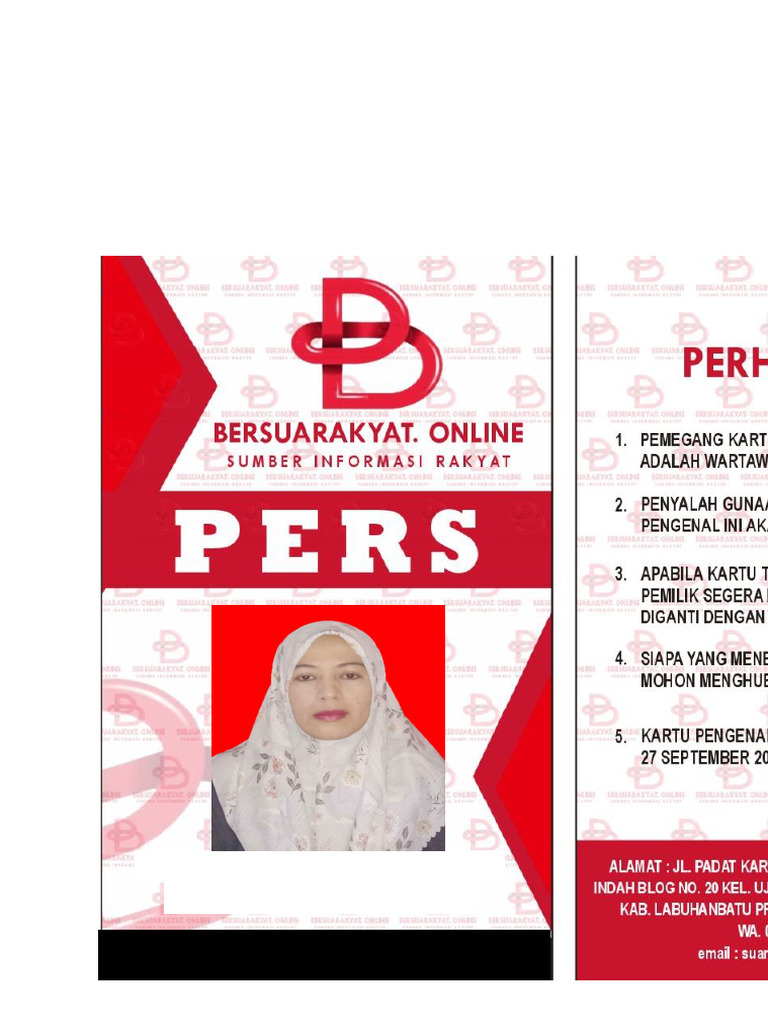 Kta Renty Marlina Terbaru Bersuarakyat - Online | PDF