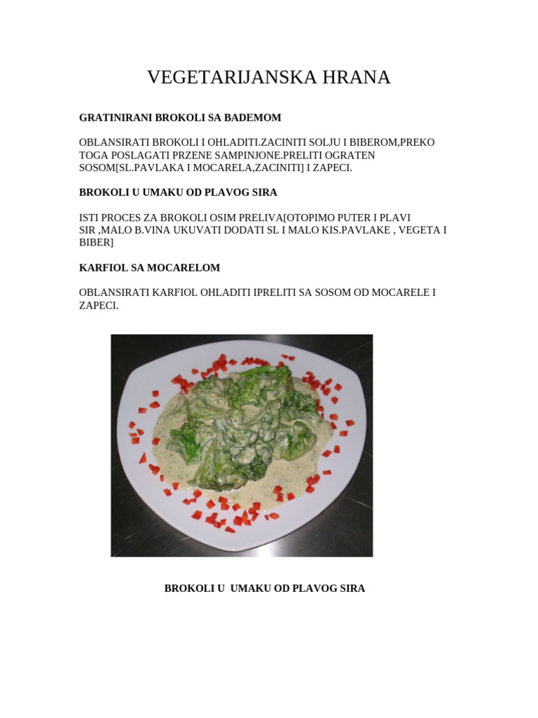 Vegetarijanska Hrana | PDF