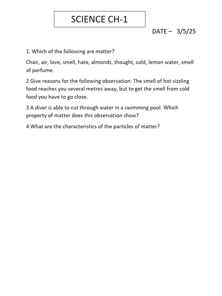 Science CH 1 | PDF